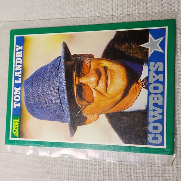 Score NFL Tom Landry Cowboy Trading Card | Toys | Vintage 989 Score Nfl ...